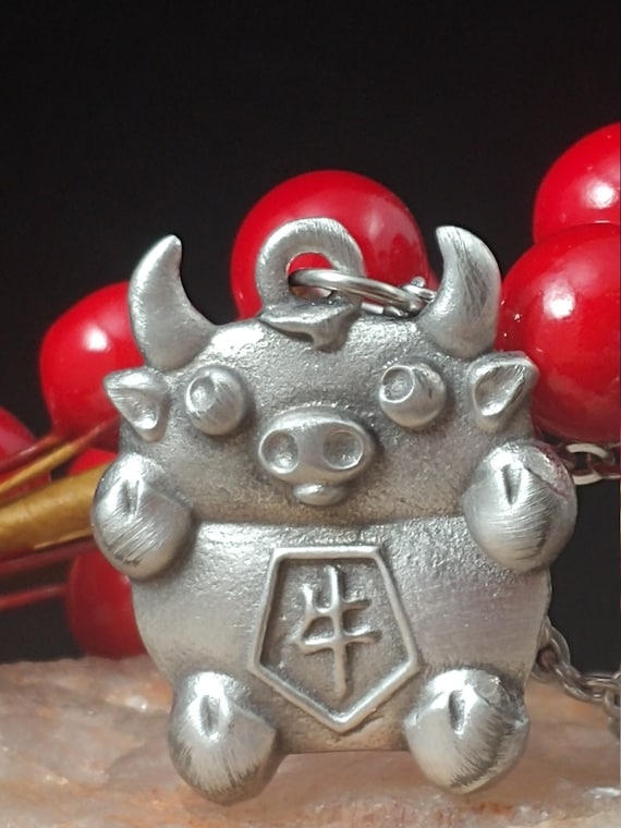 Moxy the Metal Ox Year of the OX Necklace 2021 Chinese | Etsy