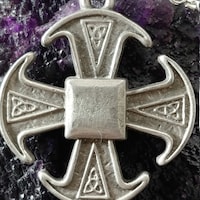 Gold and Enamel Saxon Cross Pendant - Etsy UK