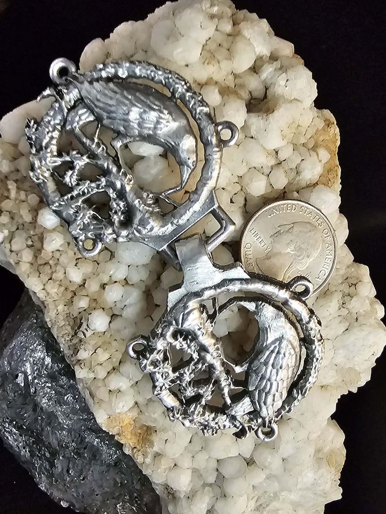 Raven Sew-in Pewter Cloak Clasp 4 Inch Length - Etsy