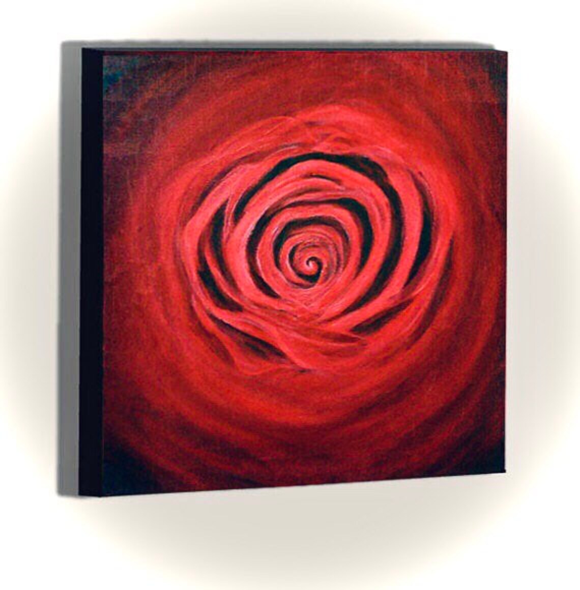 RED ROSE Abstract Painting Print Mounted and Ready to Be - Etsy