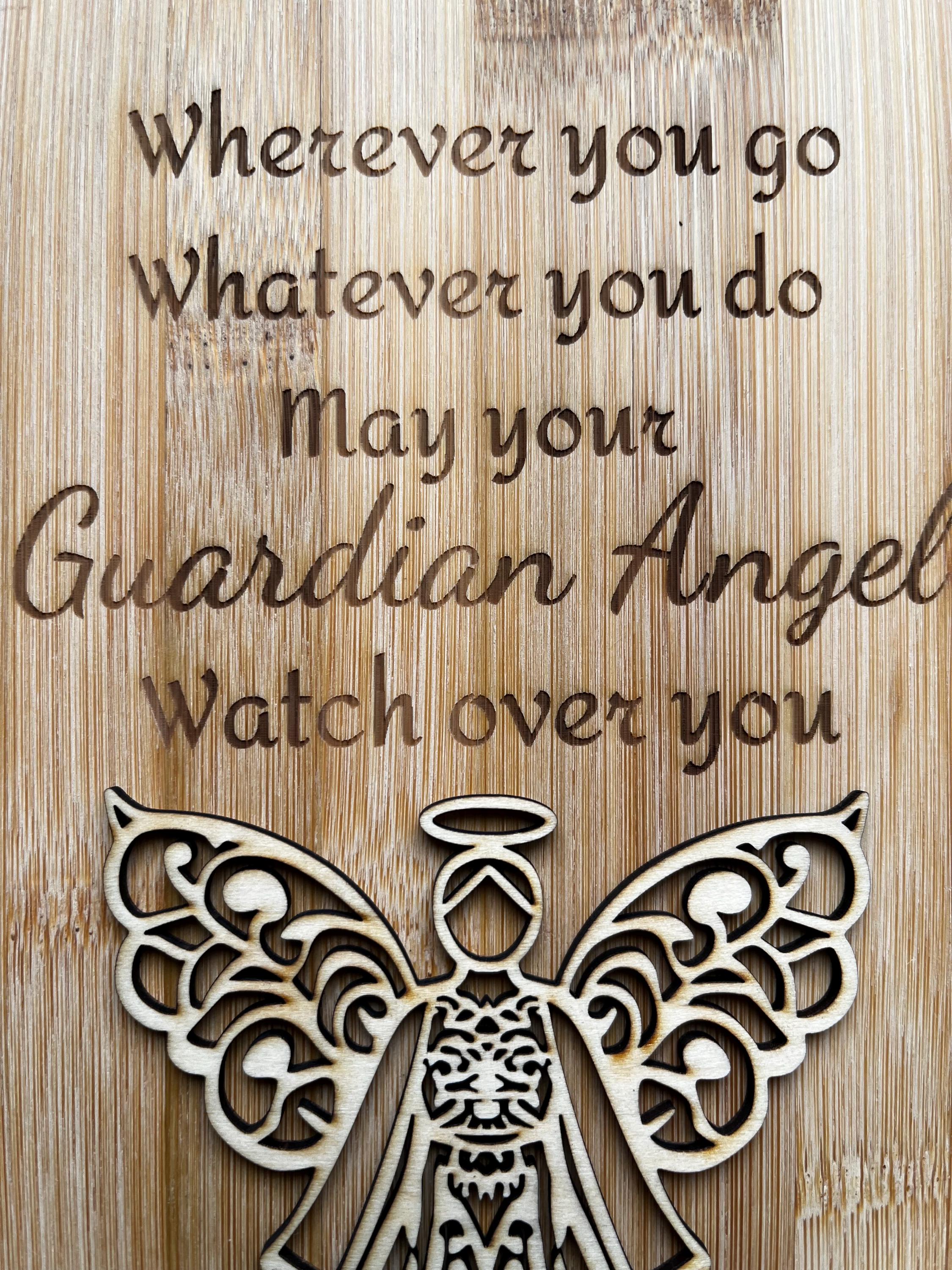 Memorial Guardian Angel Decor / Sympathy Gift / Wood Inspirational Art ...