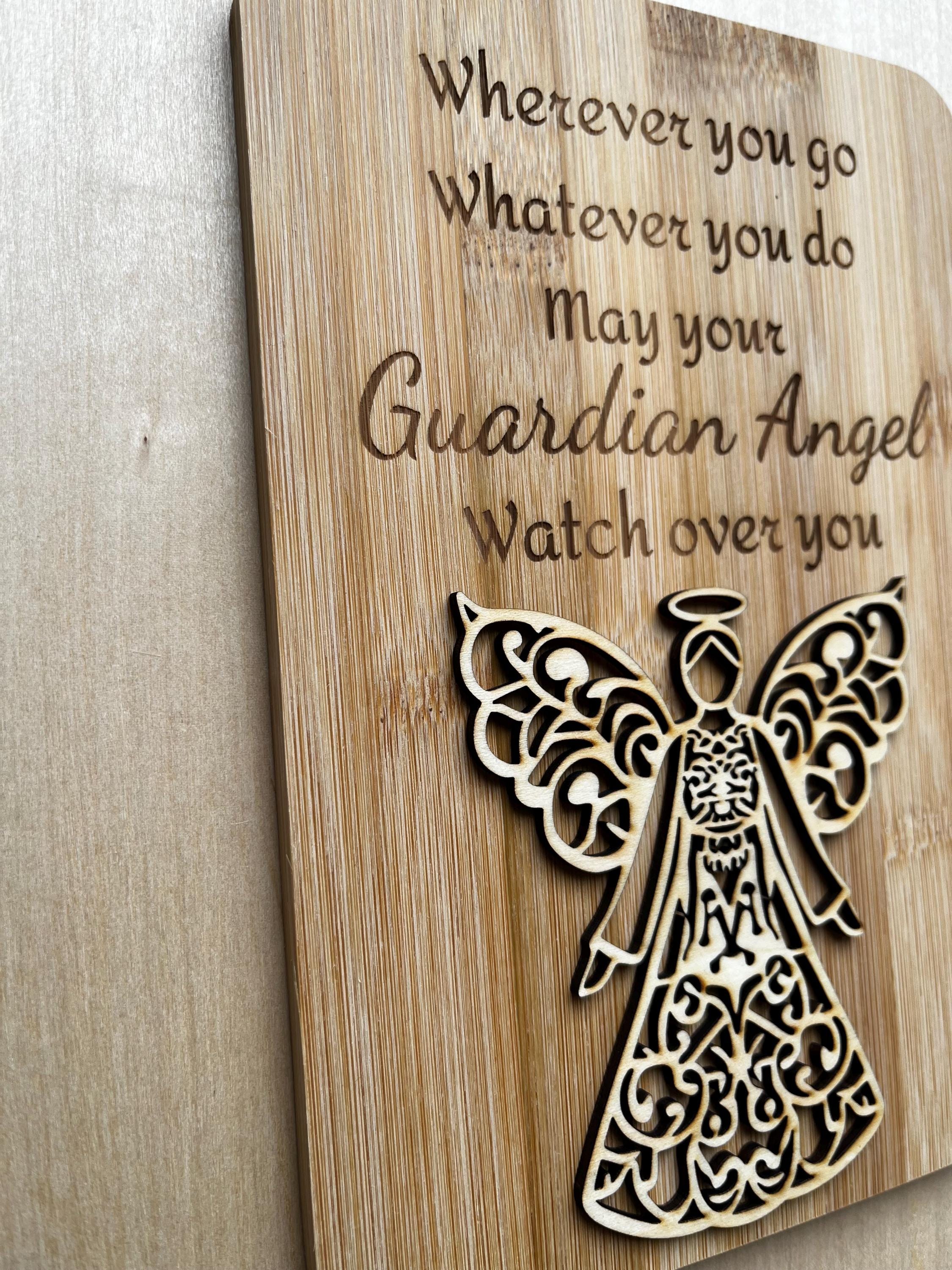Memorial Guardian Angel Decor / Sympathy Gift / Wood Inspirational Art ...