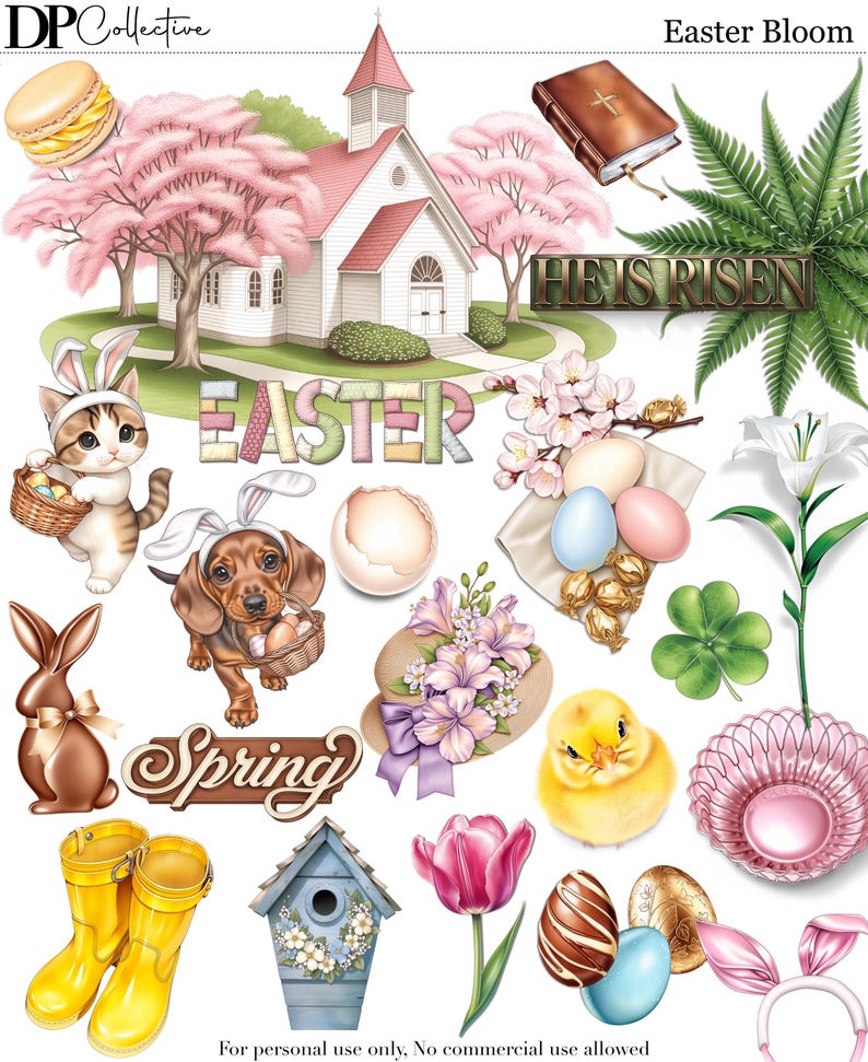 Easter Bloom | Digital Sticker Pack | 60 Spring & Easter Stickers ...