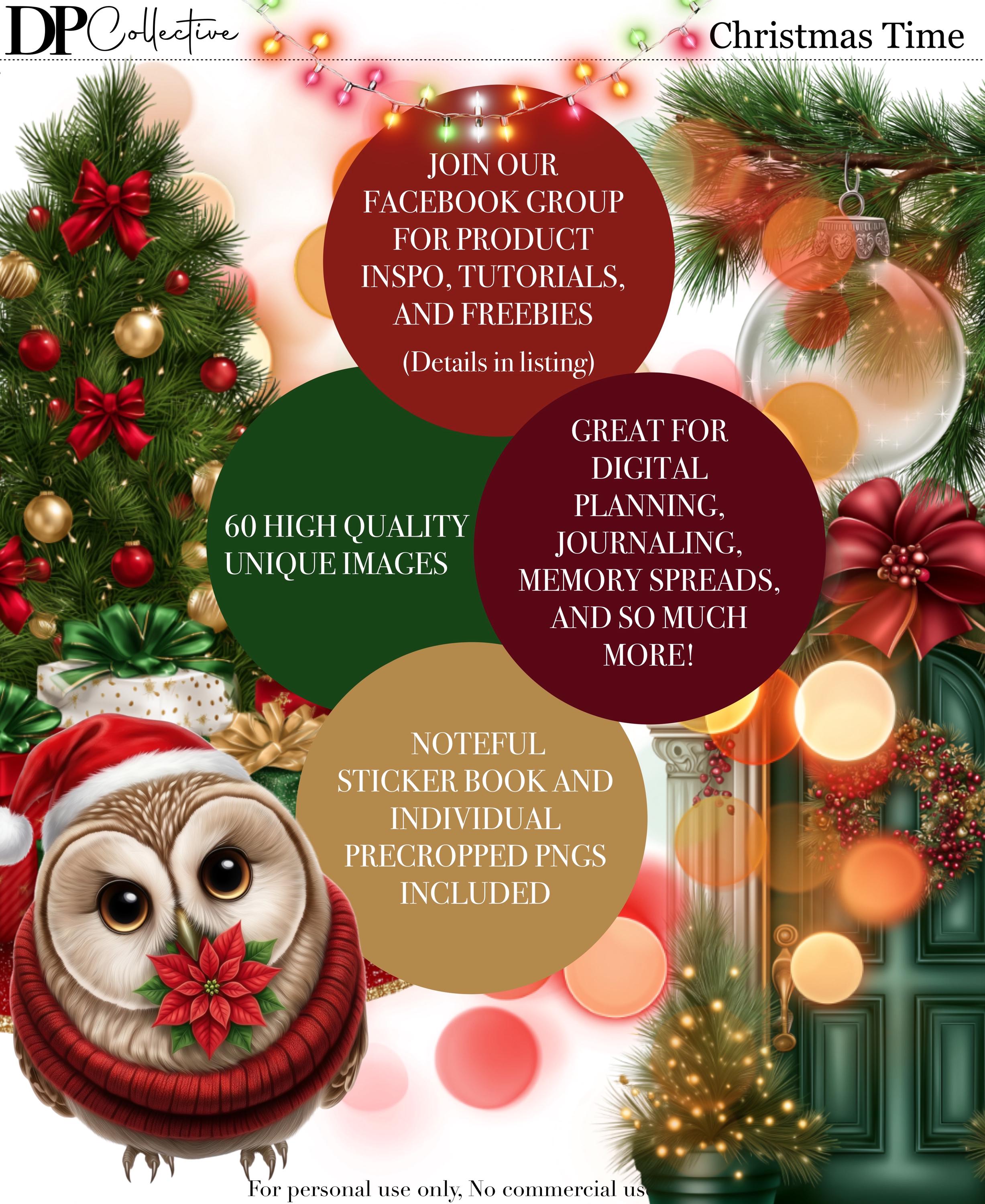 Christmas Time – Digital Planning Sticker Pack | 60 PNG Stickers ...