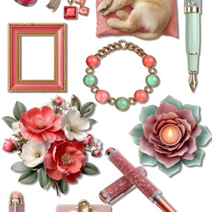 Realistic Elements: Curated in Coral - Etsy