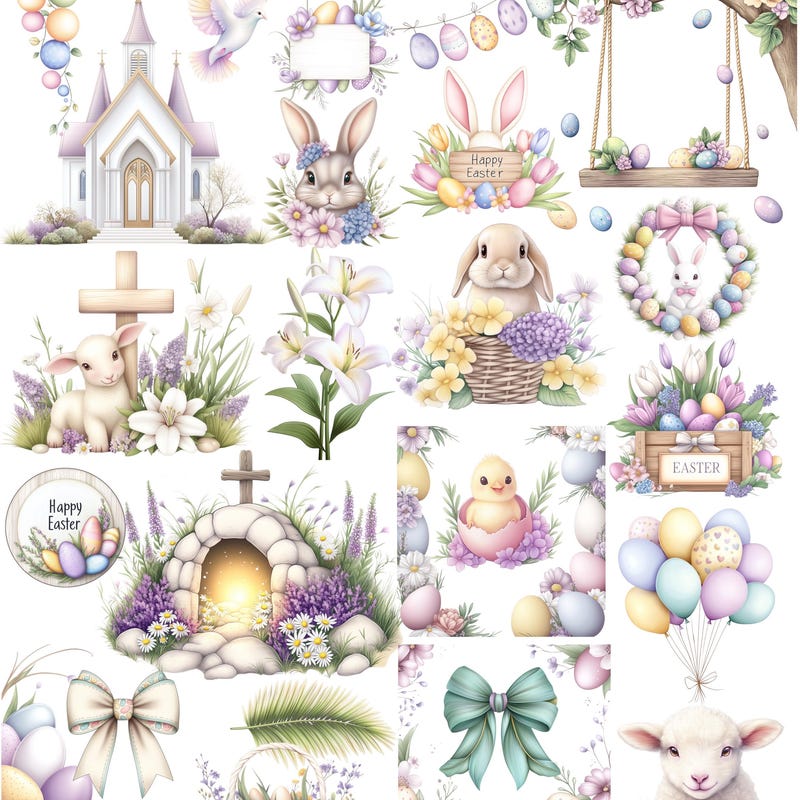 Happy Easter Stickers - Etsy