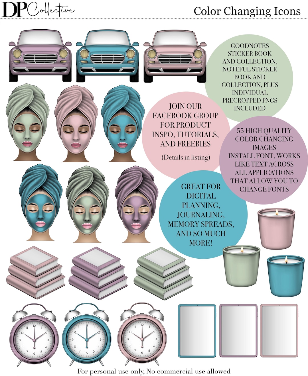 Color Changing Icons - Etsy