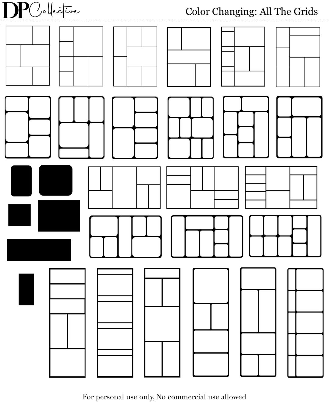 Color Changing Stickers: All the Grids - Etsy