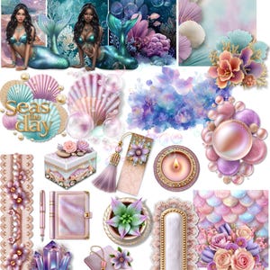 Mermaid Dreams Digital Stickers | Planner, Journal (digital Download ...