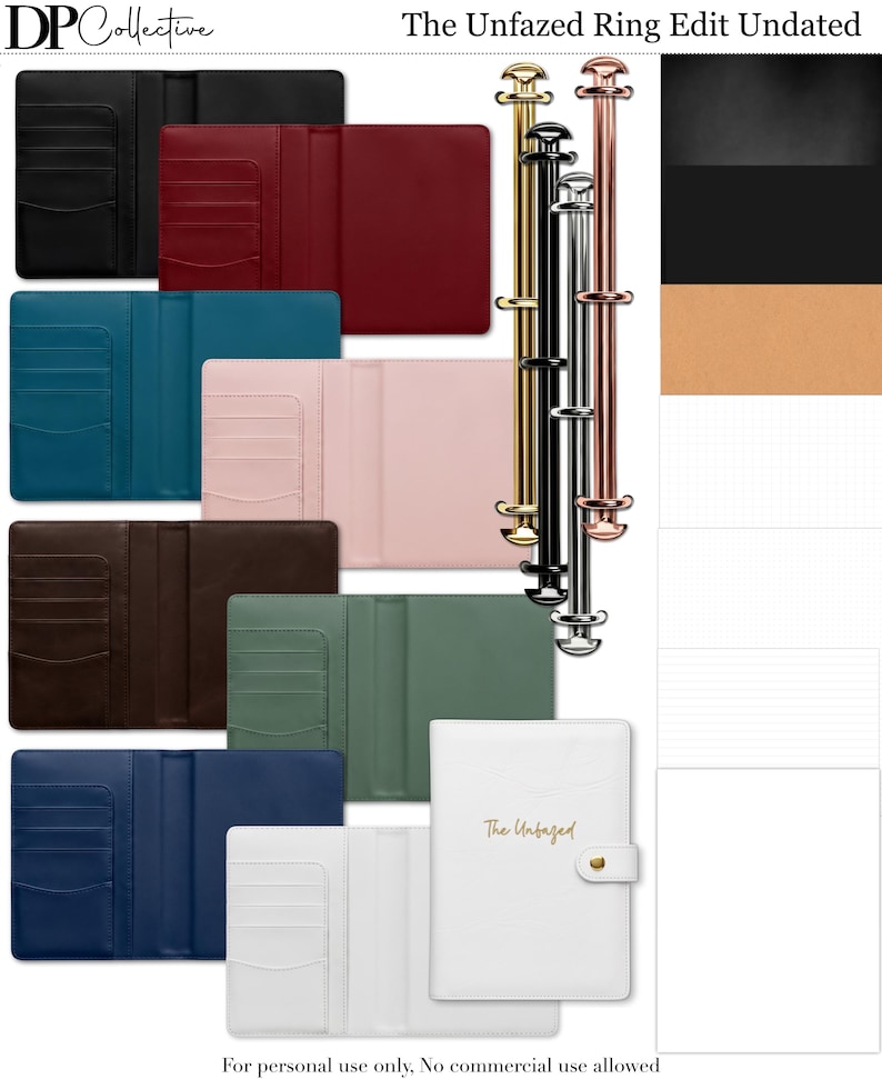 The Unfazed Planner Ring Edit (undated) | Digital Planner + Built-in ...