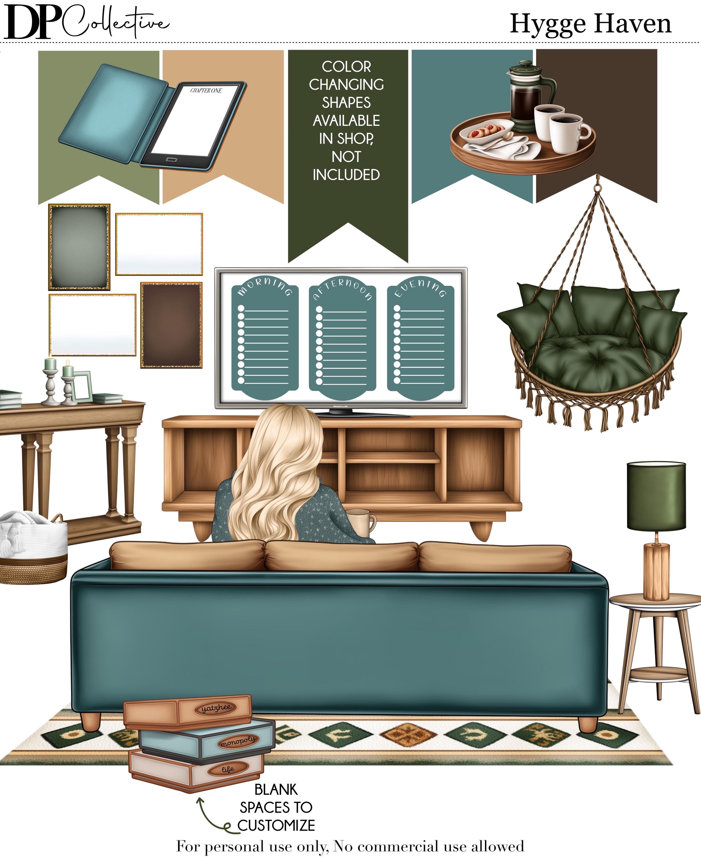 Hygge Haven Digital Stickers: Cozy Winter Planner (goodnotes, PNG) - Etsy