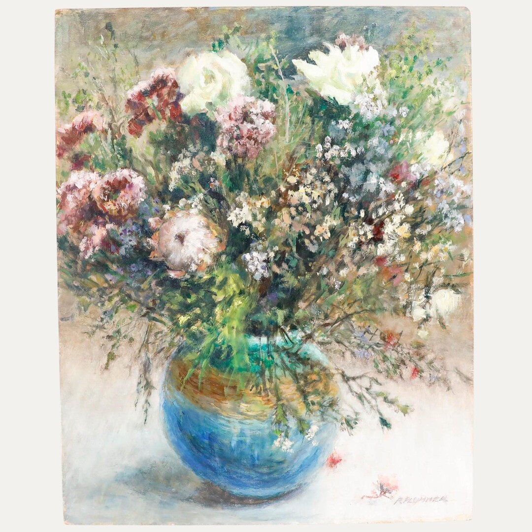 Pauline Plummer (b.1933) - 20th Century Oil, the Summer Bouquet ...