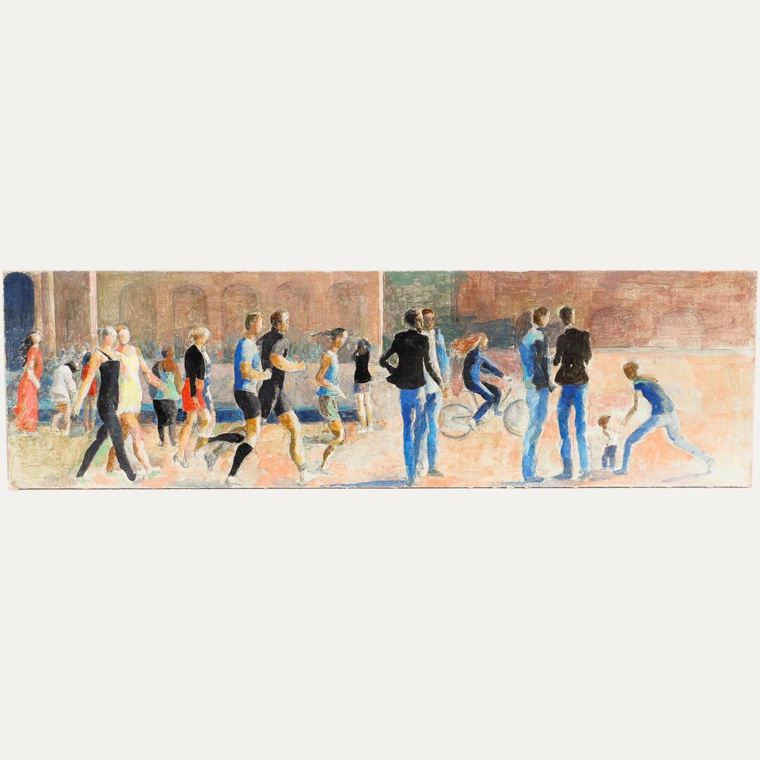 Bernadette Kelly (b.1933) - 20th Century Oil, the Morning Rush Original ...