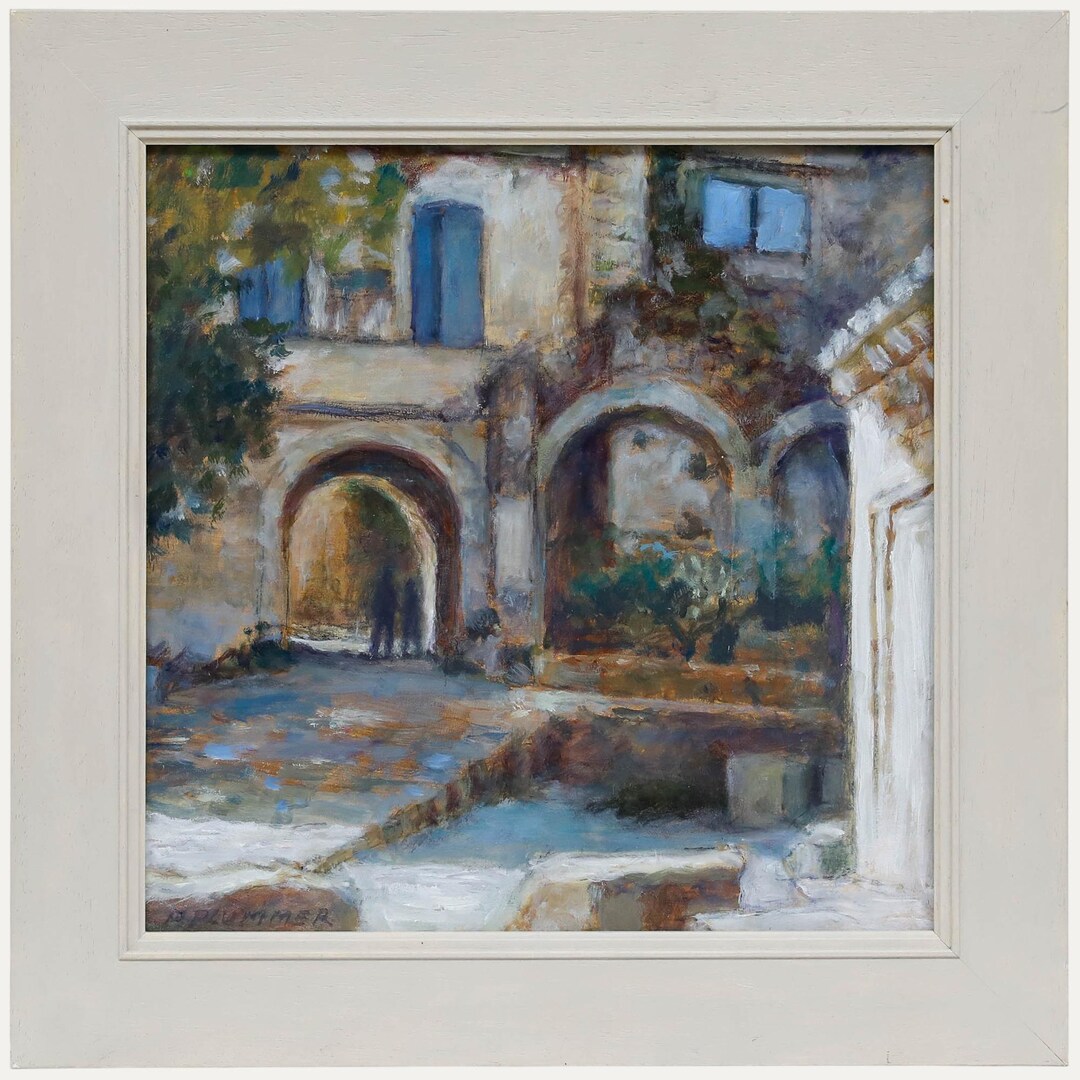 Pauline Plummer (b.1933) - Contemporary Oil, Oppede Le Vieux Original ...