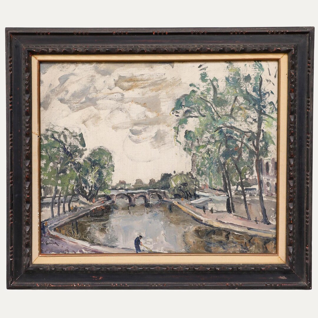 Herand Gulbenkian (1880-1968) - Mid 20th Century Oil, Pont Neuf Bridge ...