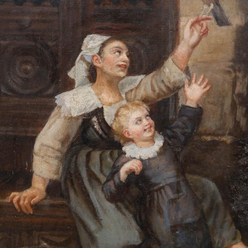 Alexandre Le Bihan (1837-1924) - Late 19th Century Oil, Releasing the ...