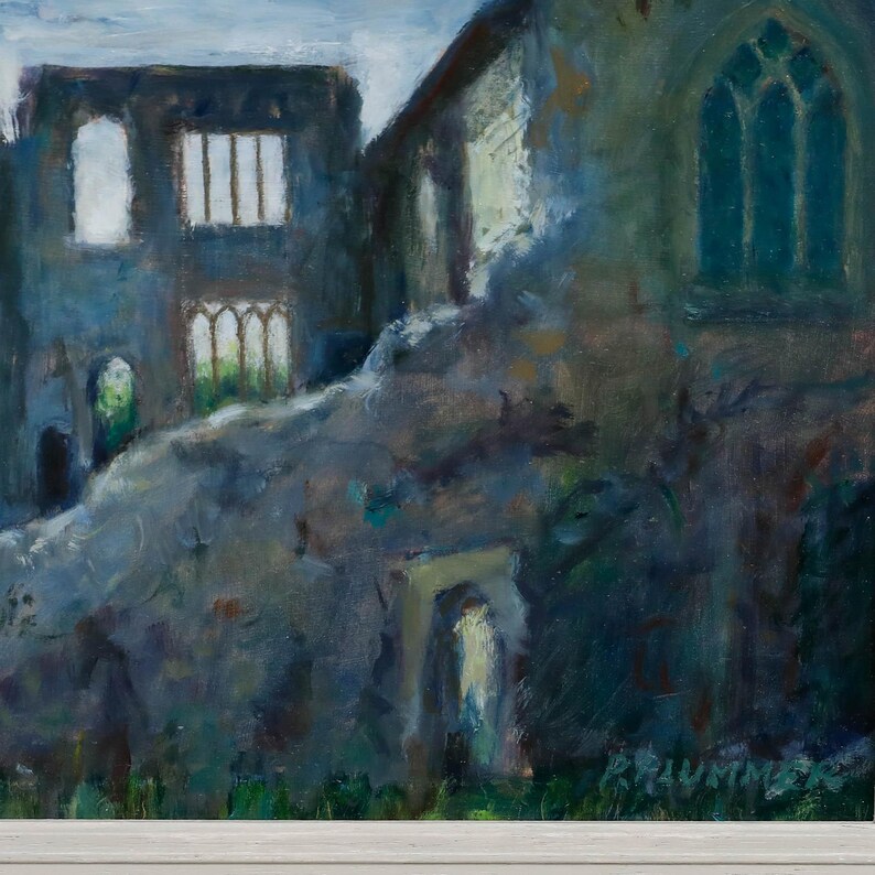 Pauline Plummer (b.1933) - 20th Century Oil, Abbey Ruins Original ...