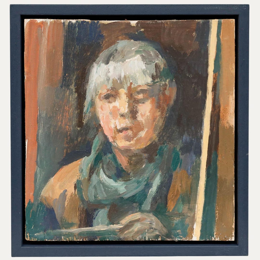 Bernadette Kelly (b.1933) - 20th Century Oil, Portrait of a Silver ...