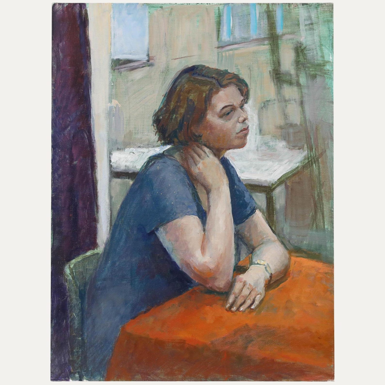 Pauline Plummer (b.1933) - 20th Century Oil, Melanie and the Orange ...