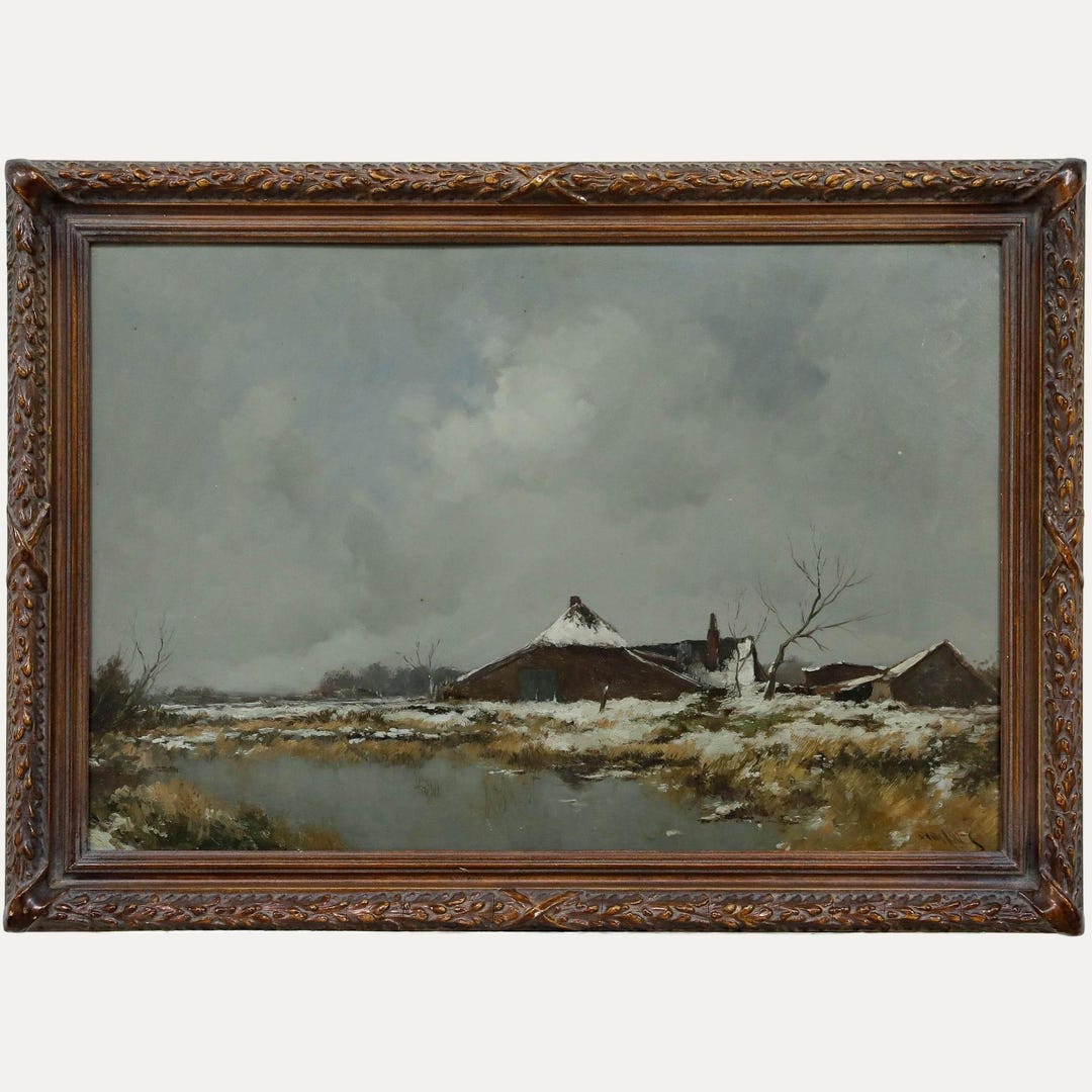 Dorus Arts (1901-1961) - Dutch School Mid 20th Century Oil, A Farm in ...
