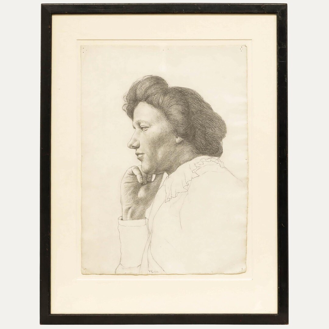 William Henry Ladd - Early 20th Century Graphite Drawing, Woman in ...