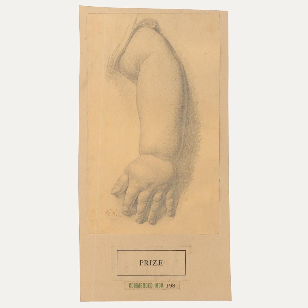 Edward Ridley (1883-1946) - Graphite Drawing, Study of an Infant's Arm ...