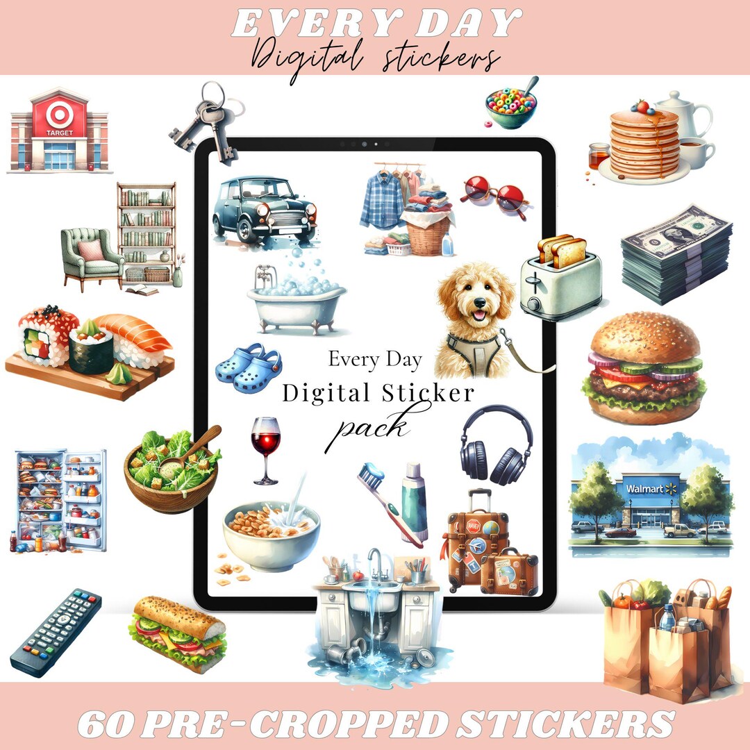 Digital Sticker, Every Day Clip Art Goodnotes Png,resell PLR, Digital ...
