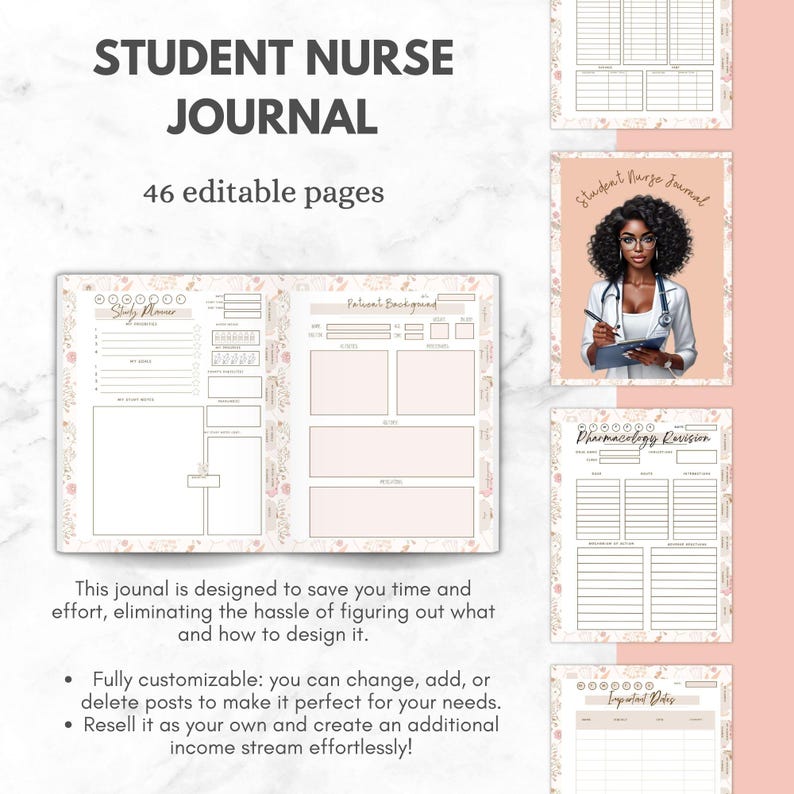 Student Nurse Planner, PLR MMR Undated Medical School Journal, 2025 ...