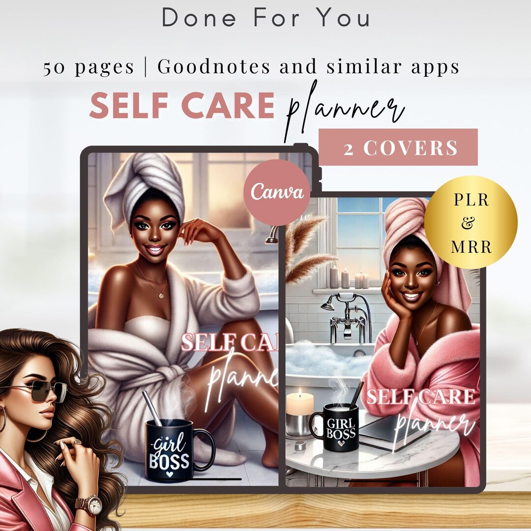 Self Care Digital Planner Resell, Dfy Skin Care Schedule Routine Wellness Planner for iPad ...