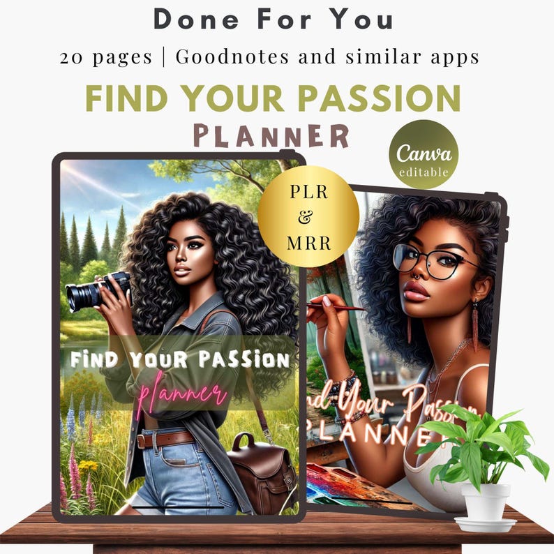 PLR Digital Planner Find Your Passion Journal With Master Resell Rights ...