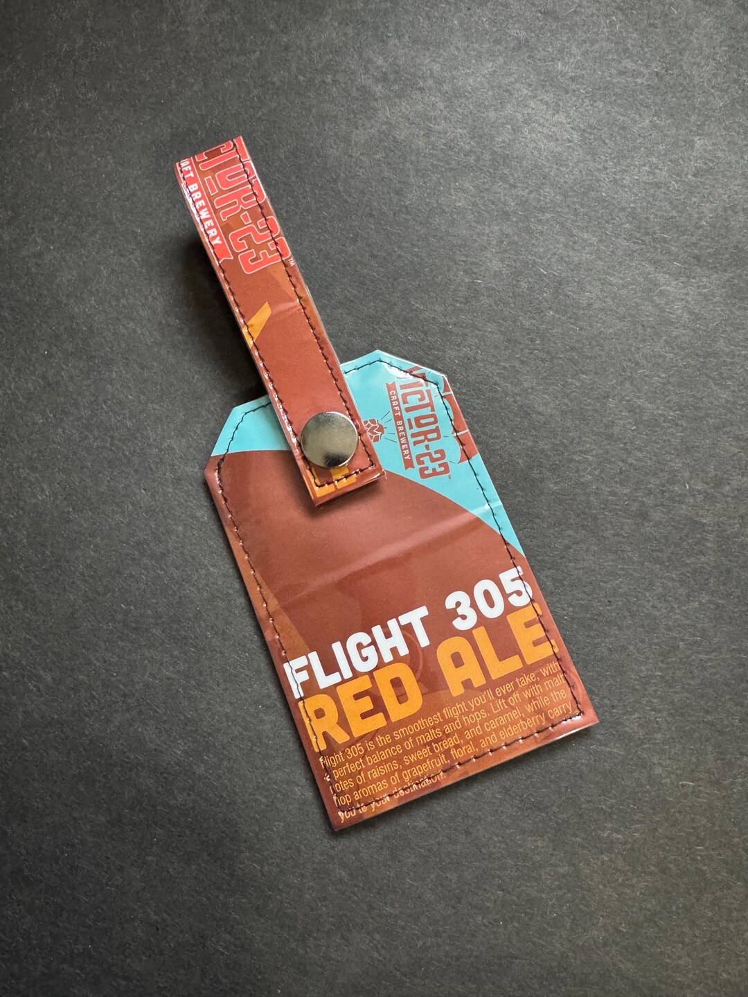 Victor 23 Flight 305 Red Ale Luggage Tag - Etsy