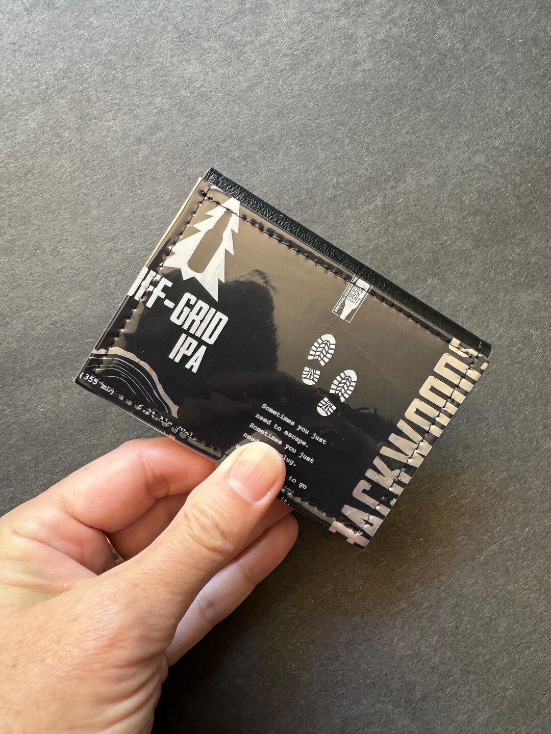 Backwoods off Grid IPA Minimalist Beer Wallet - Etsy UK