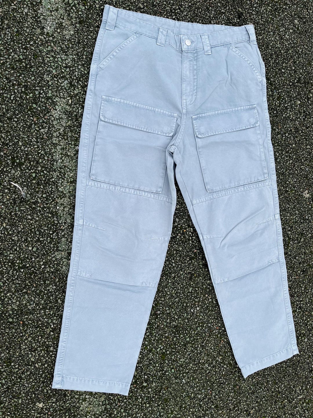 Light Blue Cargo Pants With Dual Flap Pockets - Etsy