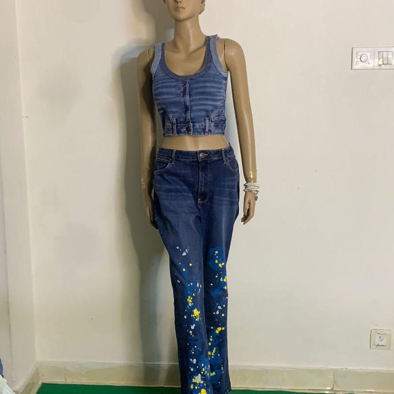 Hand Painted Jeans - Etsy