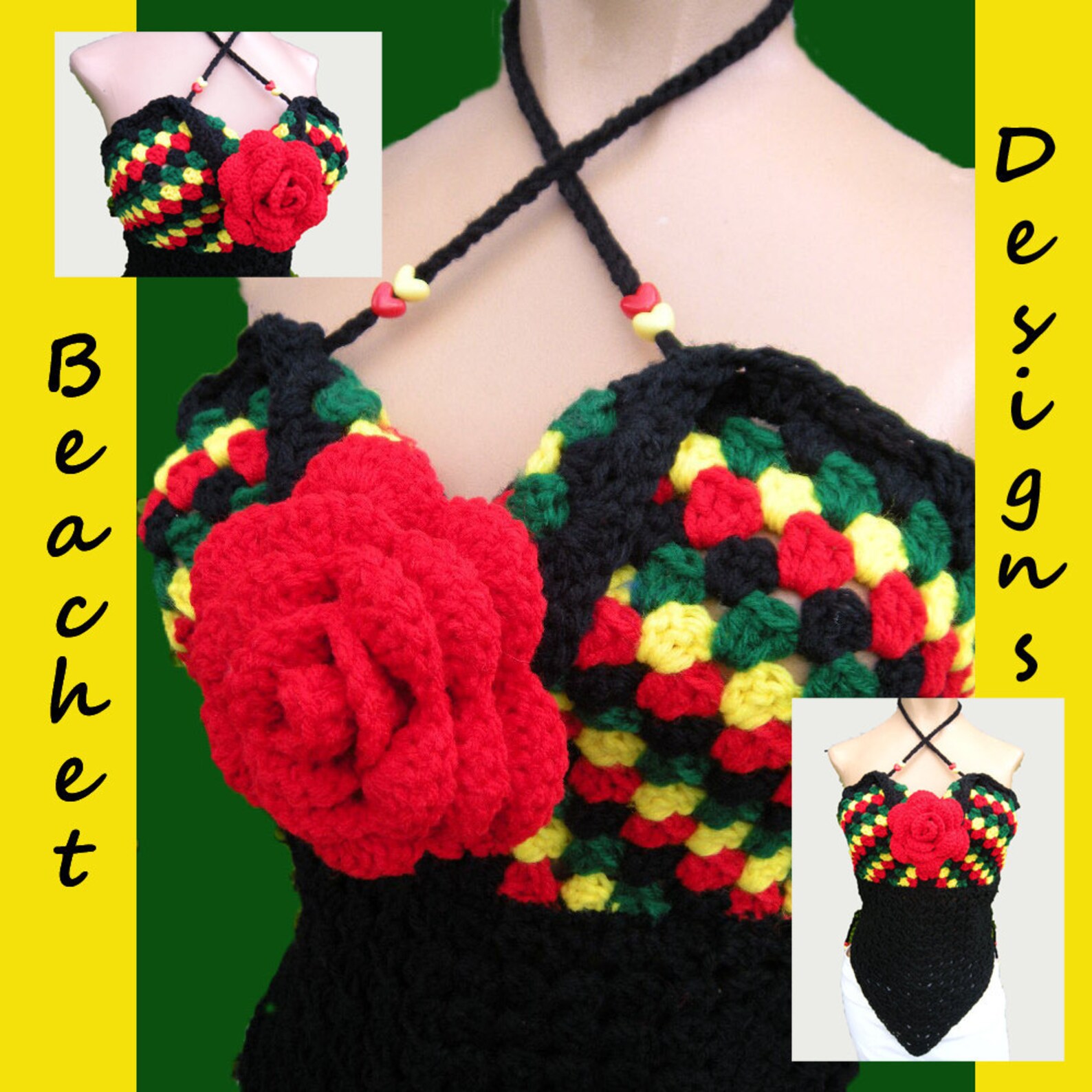 Crochet Halter Top Heart Shaped Bodice Corset Lace Back Pattern PDF - Etsy