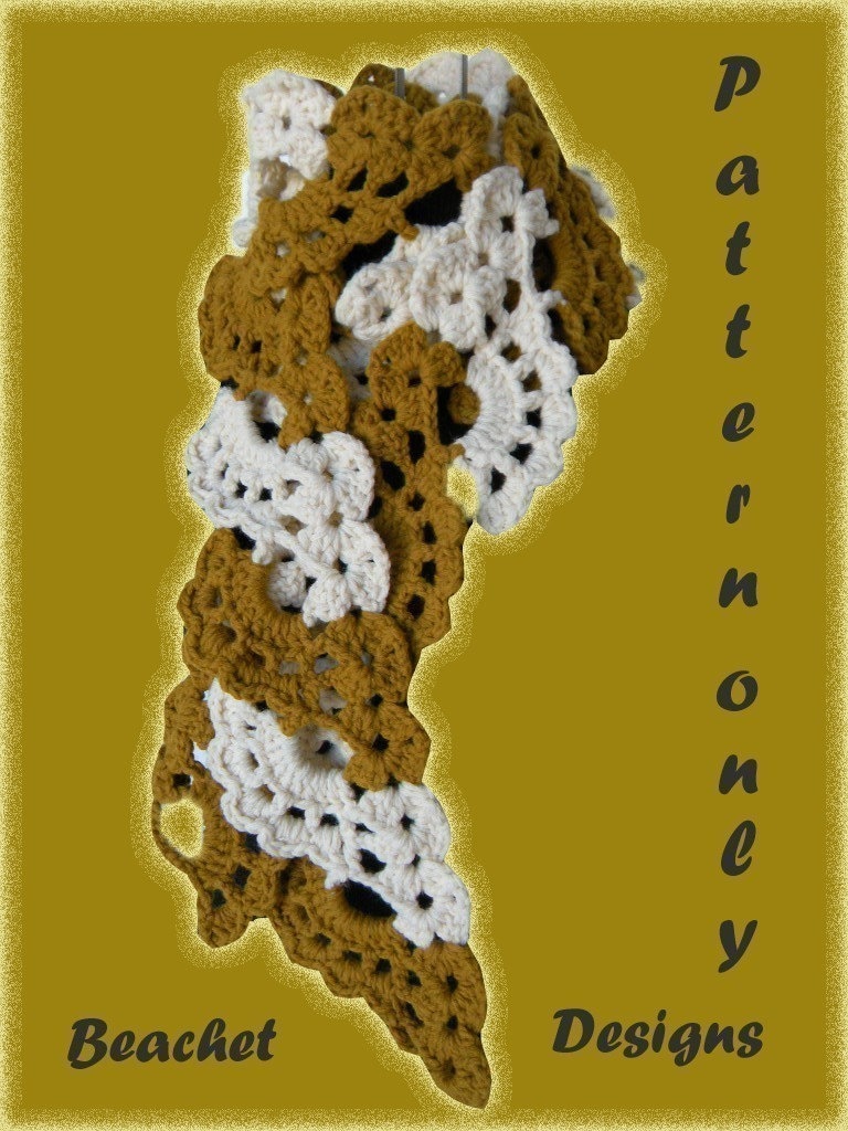 Swirl Fan Scarf Crochet Pattern PDF - Etsy