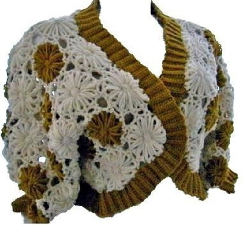 Bolero Crochet Jacket Flower Loom Pattern - Etsy