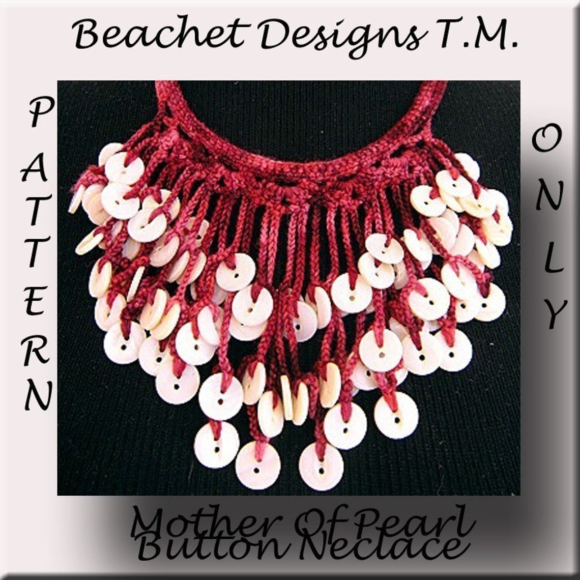 Crochet Button Necklace 2 Patterns PDF - Etsy