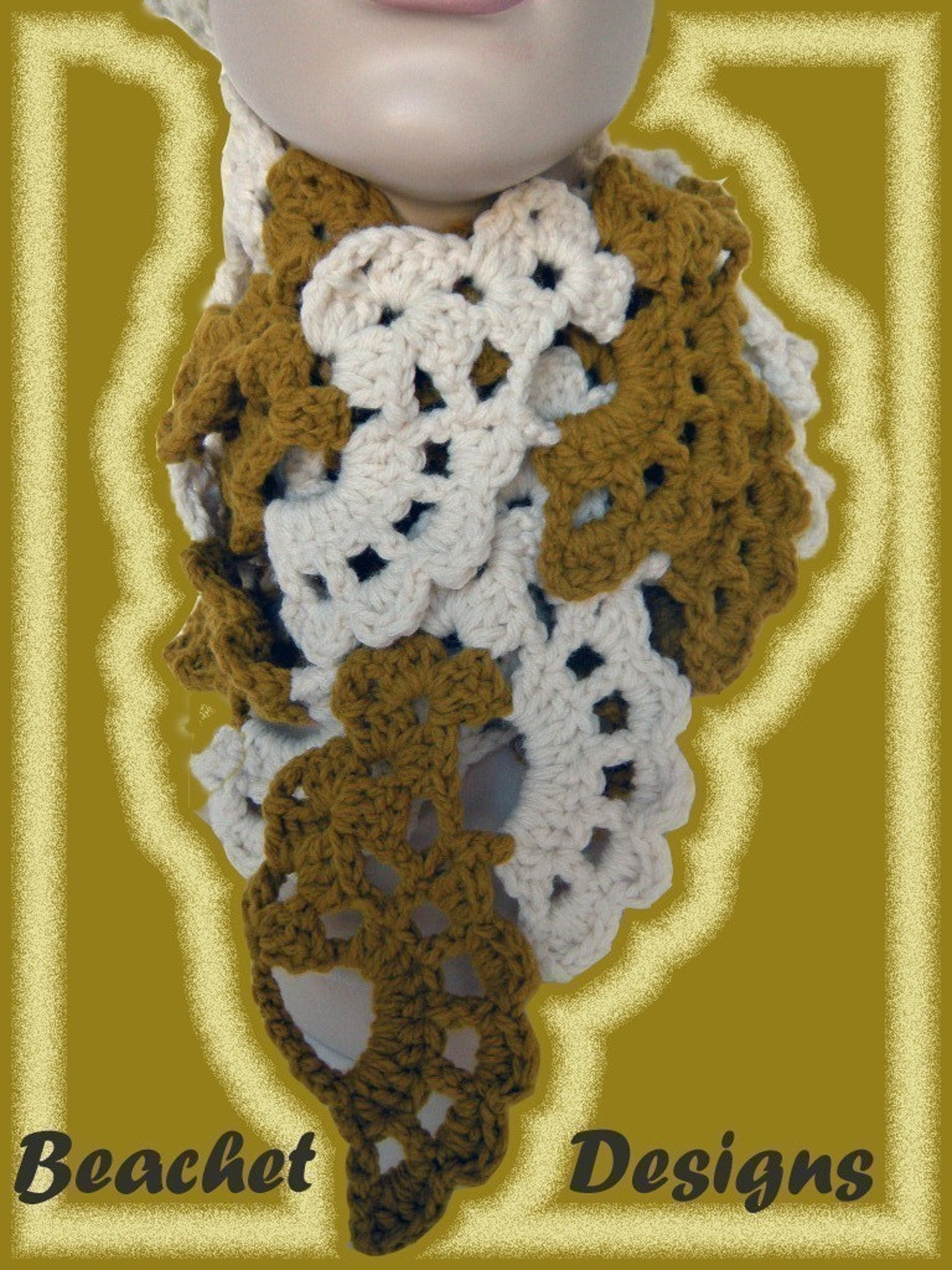 Swirl Fan Scarf Crochet Pattern PDF - Etsy