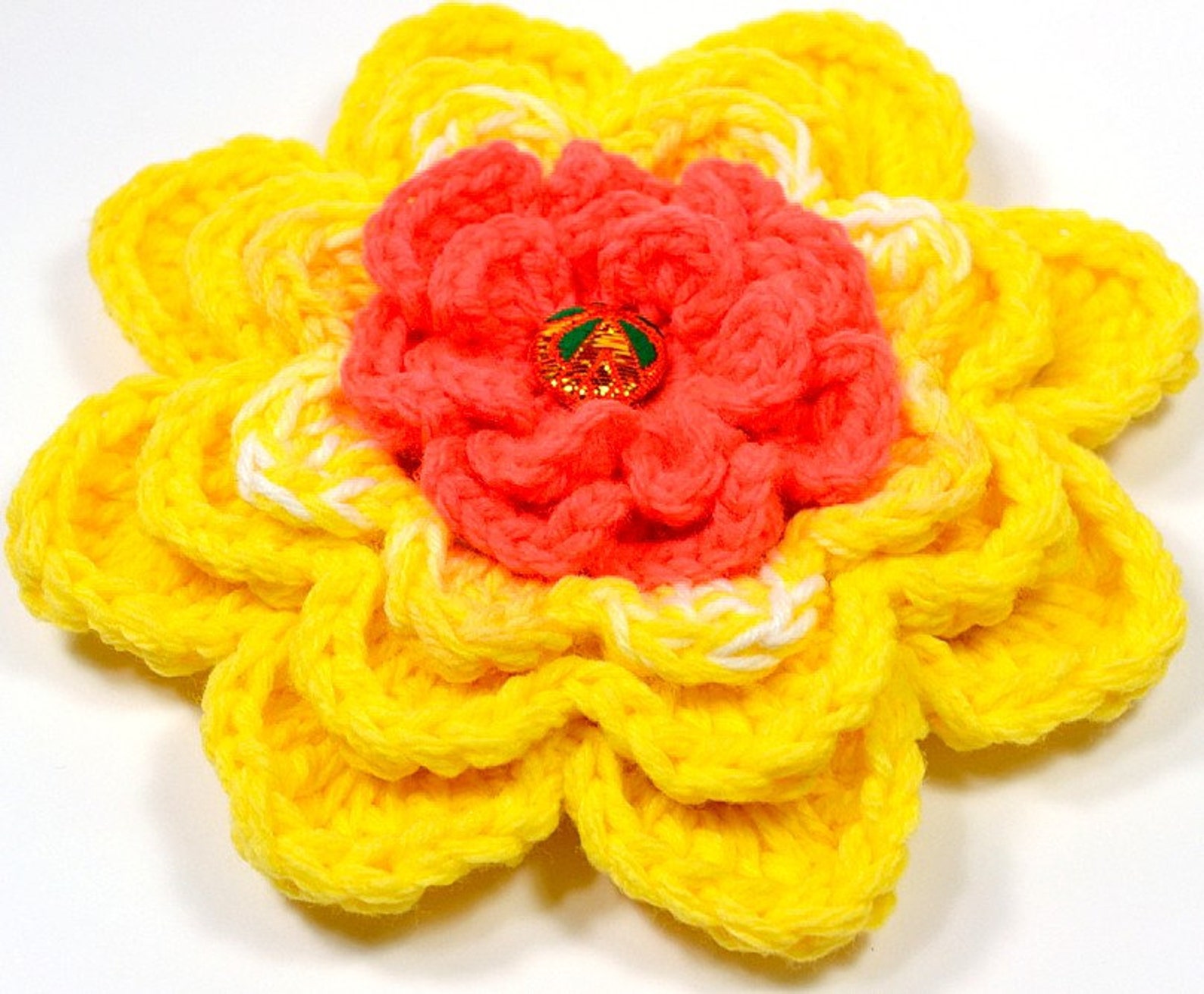 LARGE Crochet Flowers /10 Flower Patterns /14 Variations /easter ...