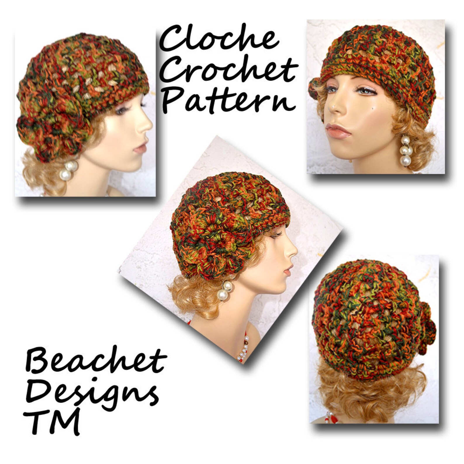 Cloche Crochet Hat Pattern PDF - Etsy