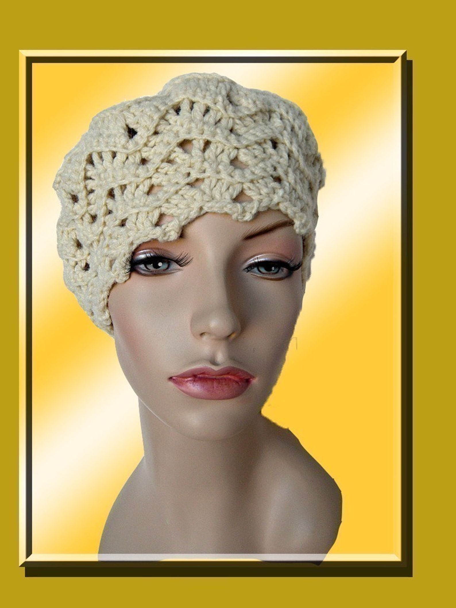 Crochet Tam Beret Hat Ripple Pattern PDF - Etsy