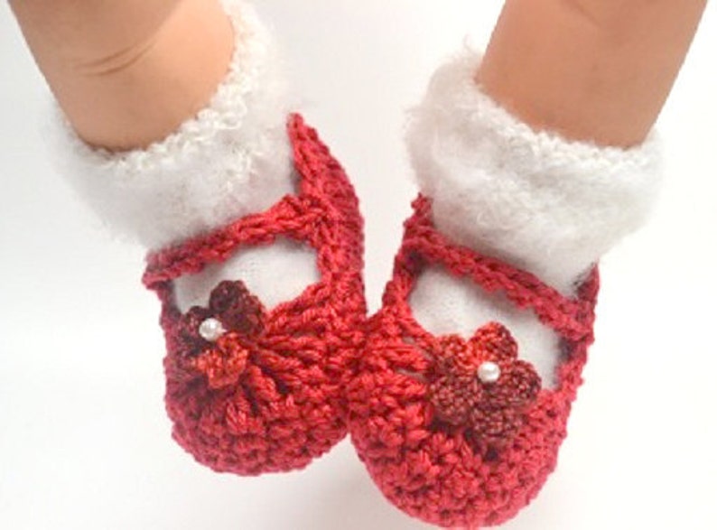 Baby Mary Jane Crochet Shoes Pattern 4 Sizes PDF - Etsy