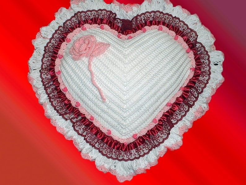 Crochet Pattern Heart Pillow Pattern PDF - Etsy