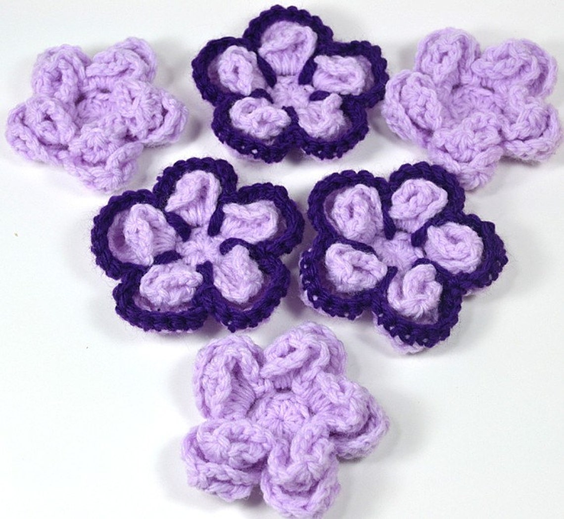 LARGE Crochet Flowers /10 Flower Patterns /14 Variations - Etsy