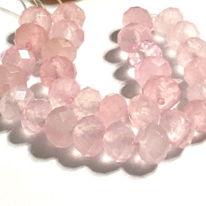 Rose Quartz Faceted Rondelles AAA 6mm - Etsy