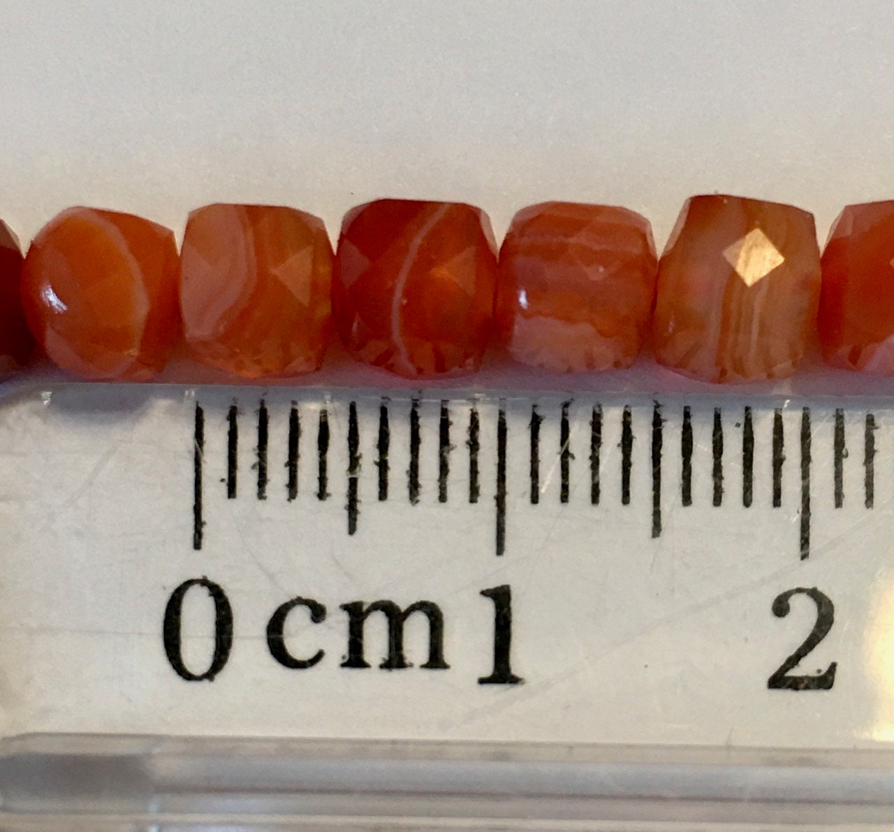 Carnelian Banded Red Agate Faceted Cubes 4 Beads - Etsy