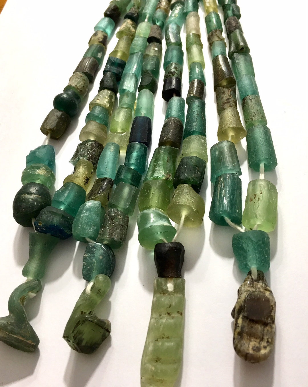 Ancient Roman Glass RARE Tubes Bottlenecks and Cones Whole Strand - Etsy