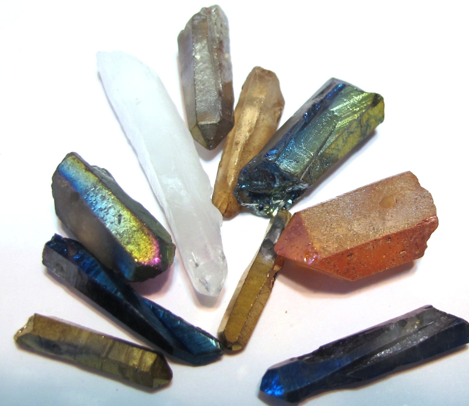 Rock Crystal Points 10 Piece Sampler Set Small Mixed Natural - Etsy