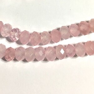 Rose Quartz Faceted Rondelles AAA 6mm - Etsy